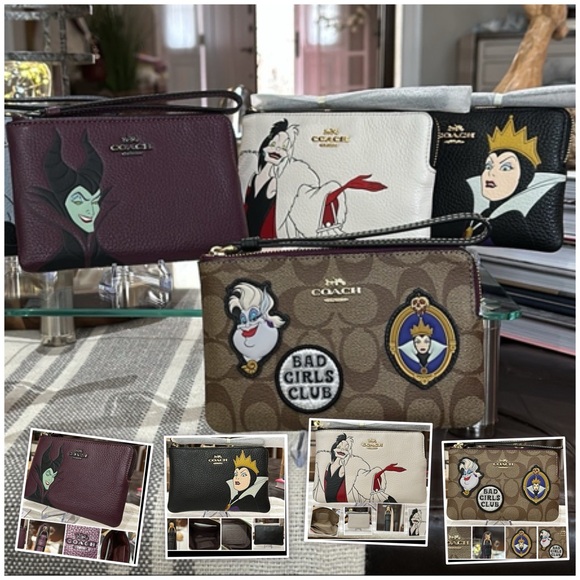 Coach | Bags | Authentic Coach X Disney Villains 4 Piece Wristlet ...